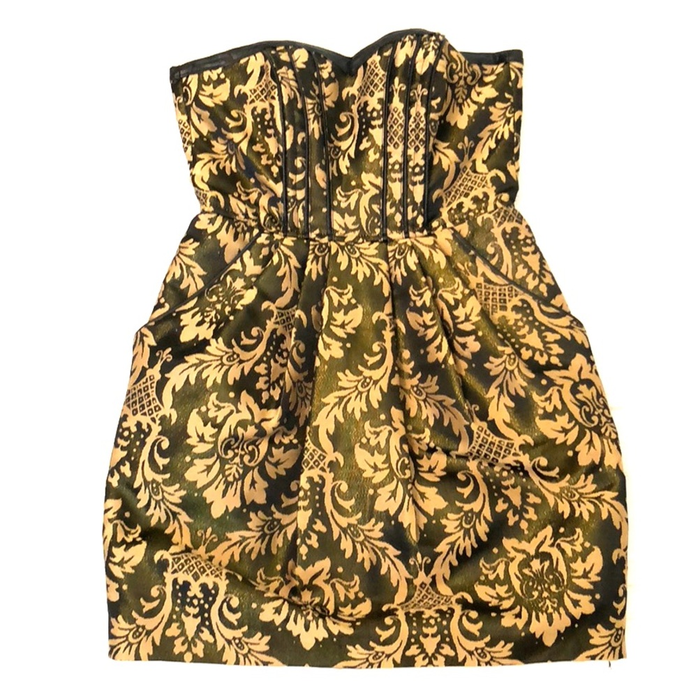 Brocade Mini With Leather Details - Gem